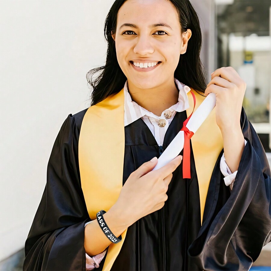 Class Of 2025 Wrist Bands Graduation Silicone Wristbands Decorative ...