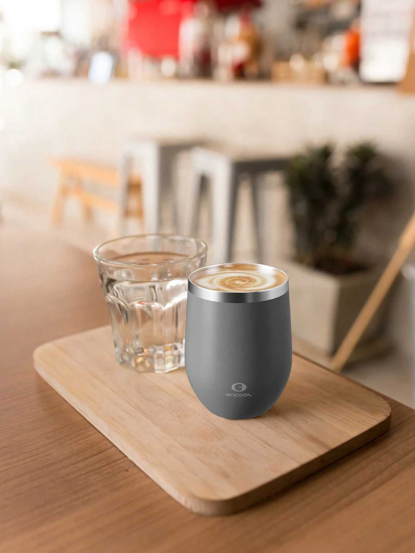 Encool 340ml/12オンス ダブルレイヤー ステンレス鋼 真空断熱 エッグシェルカップ 1個、自宅、オフィス、屋外、スポーツ等で使用可能、ギフトにも適しています | #SHEIN新 ...