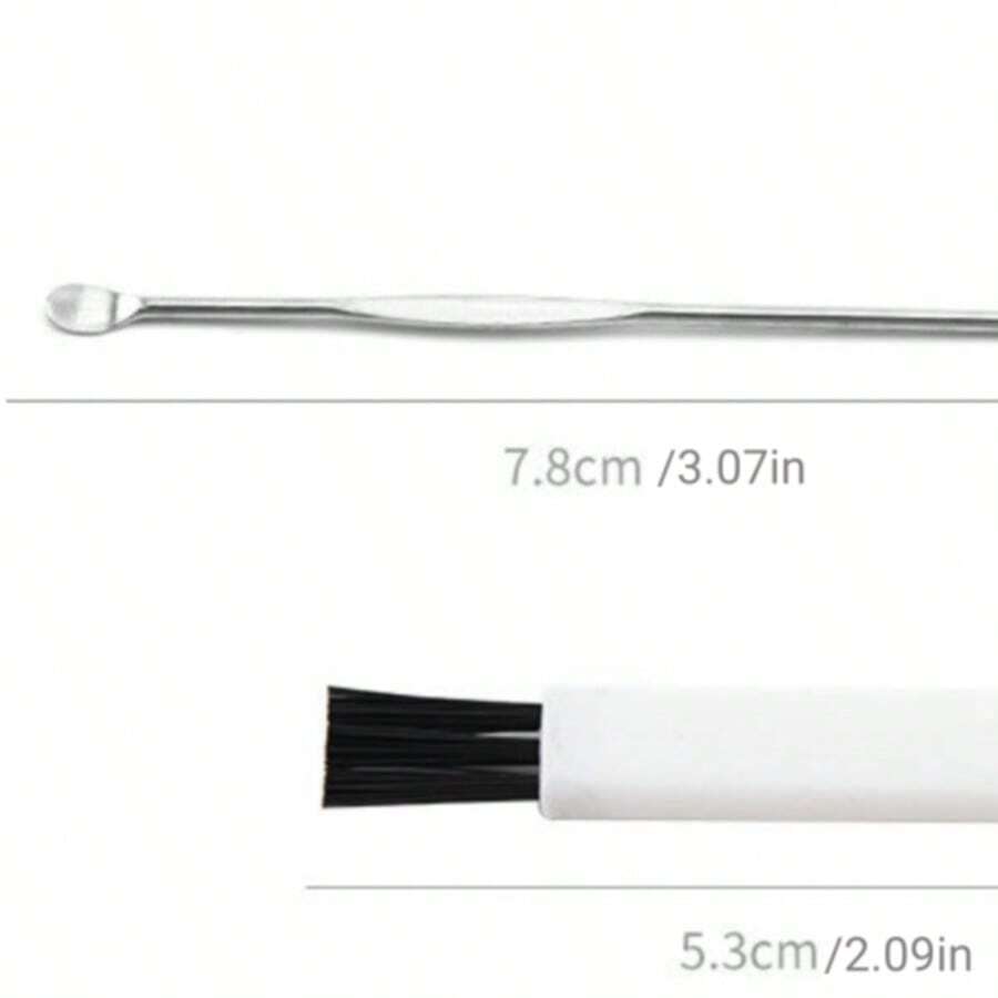 6pcs Stainless Steel Earwax Removal Tool Kit With Gel Box Ear Pick