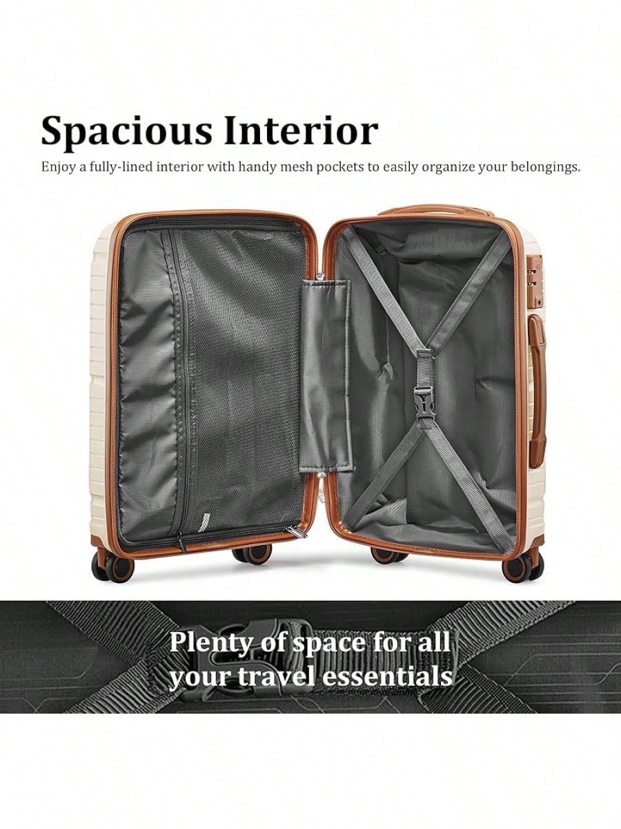 Joyway Luggage Sets 5 Piece Suitcase Set, PP Hardshell Carry On ...