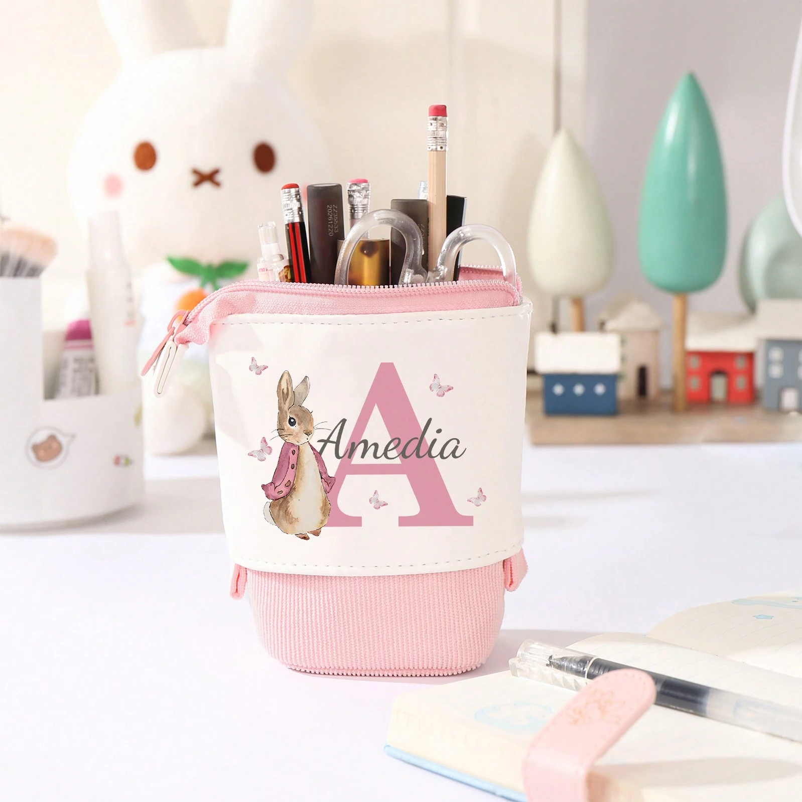 1pc Personalized Easter Bunny Pencil Case ,Cute Pencil Case | Oxford ...