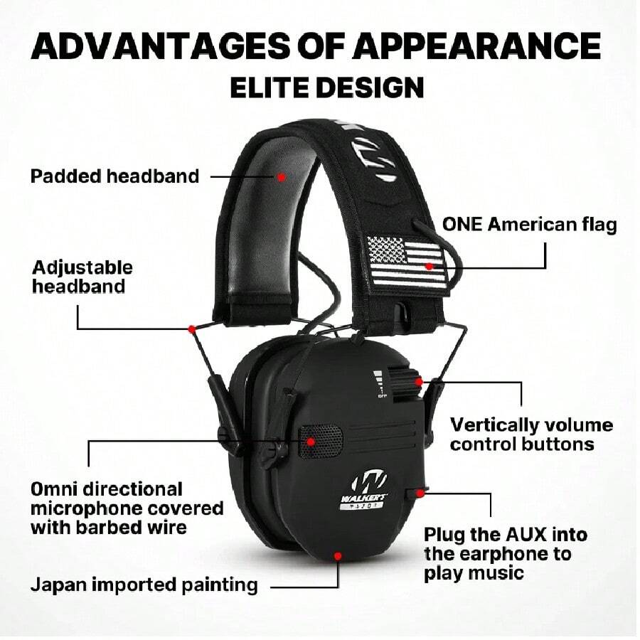 Tactical Electronic Shooting Ear Muffs, Noise Cancelling Headphones With Sound Amplification ...