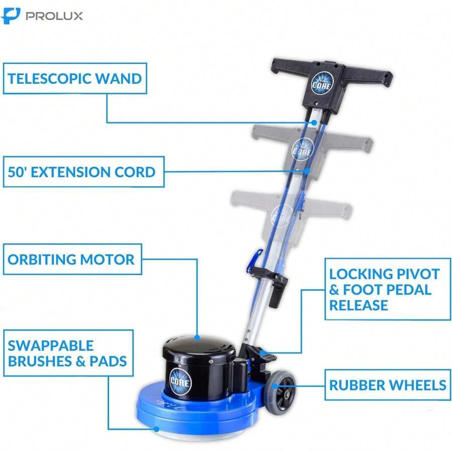 Prolux Core 13 Inch Electric Floor Buffer Scrubber And Polisher Hine ...