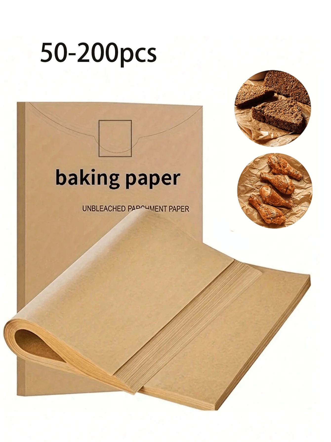 50/100/200Pcs Parchment Paper Baking Sheets, 6x8 Inches Non-Stick ...