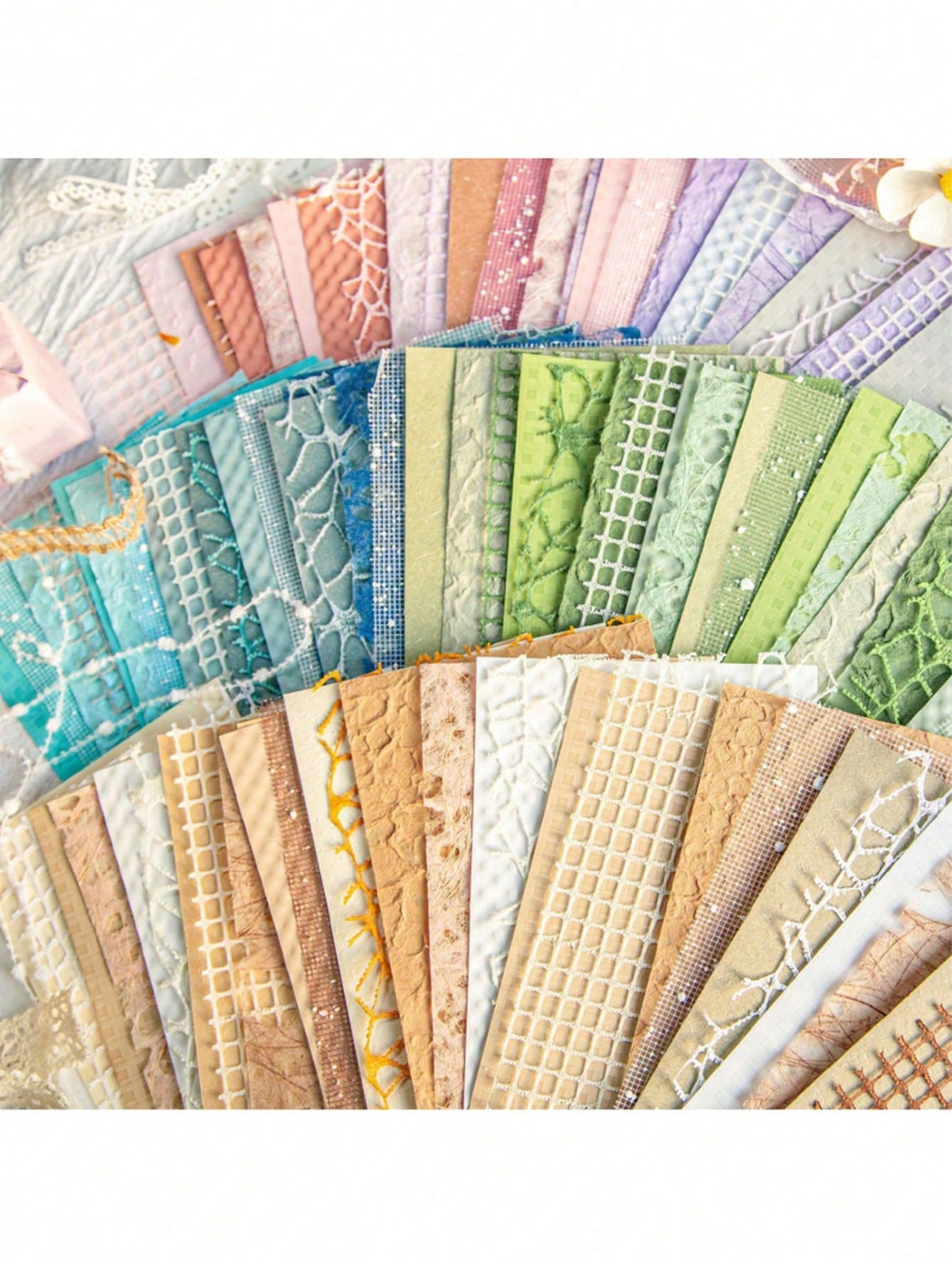 Variety Scrapbook Paper Collage Kit Learning Clipboard Paper And Mesh ...