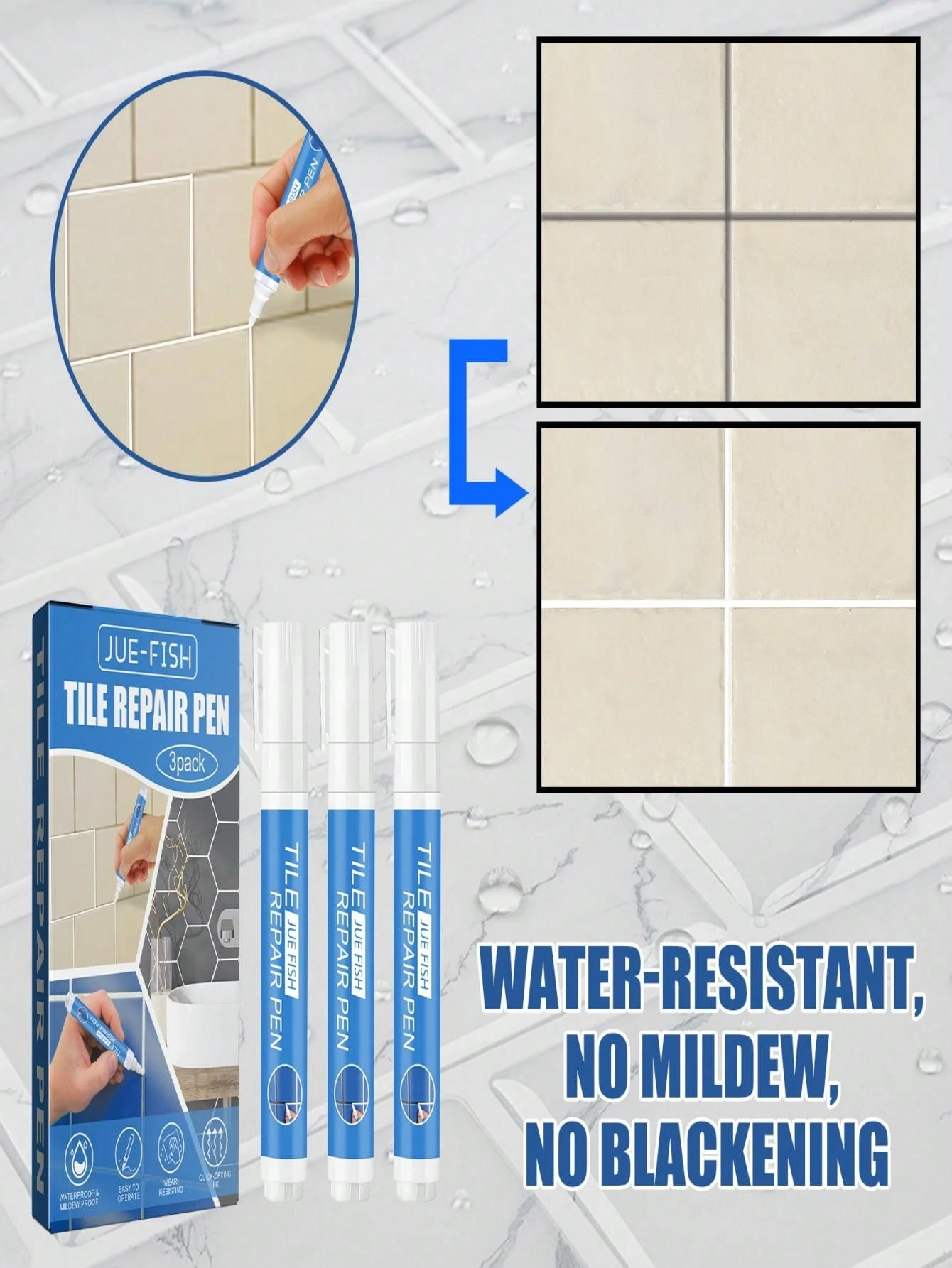 Bathroom Floor Gap Waterproof And Mildew-Proof Beautification Tile ...