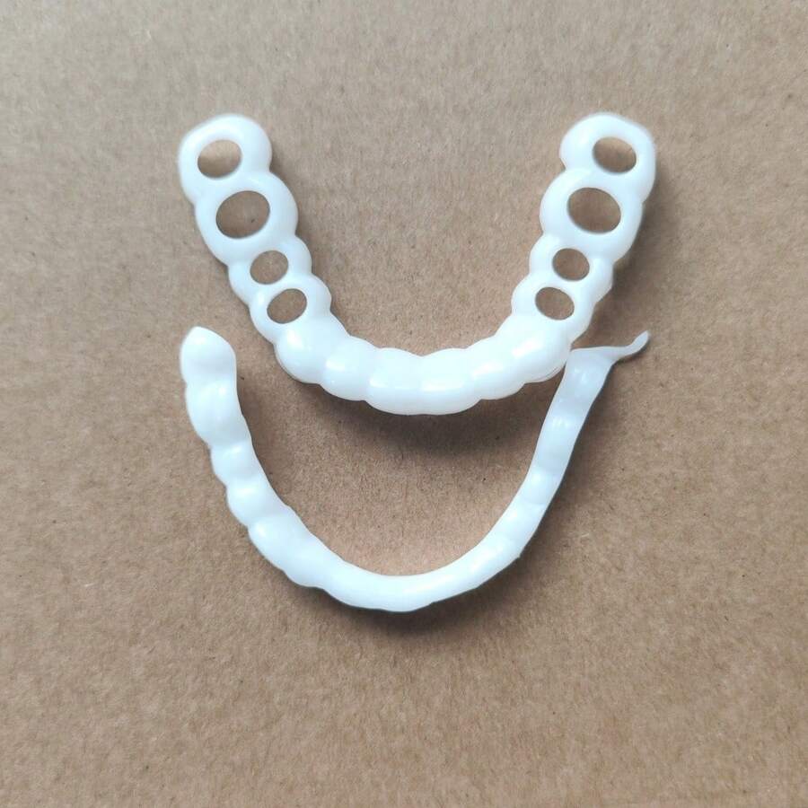 2pcs/Set New Upgrade Nonporous Upper And Lower Teeth Braces, Simulated ...
