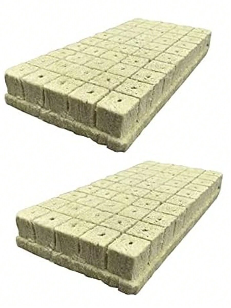 Fachoige 100 Pieces Rockwool Grow Cubes Growing Medium Starter Sheets ...