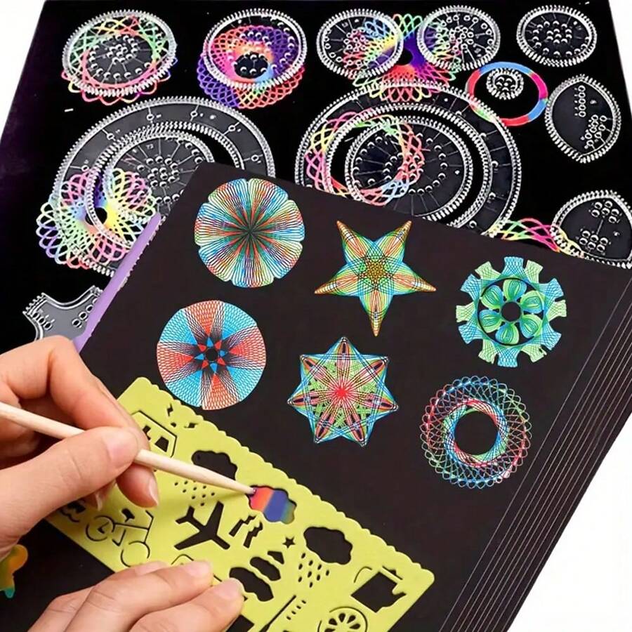 1 Set/4pcs DIY Template Flower Ruler, Creative Science Teaching ...