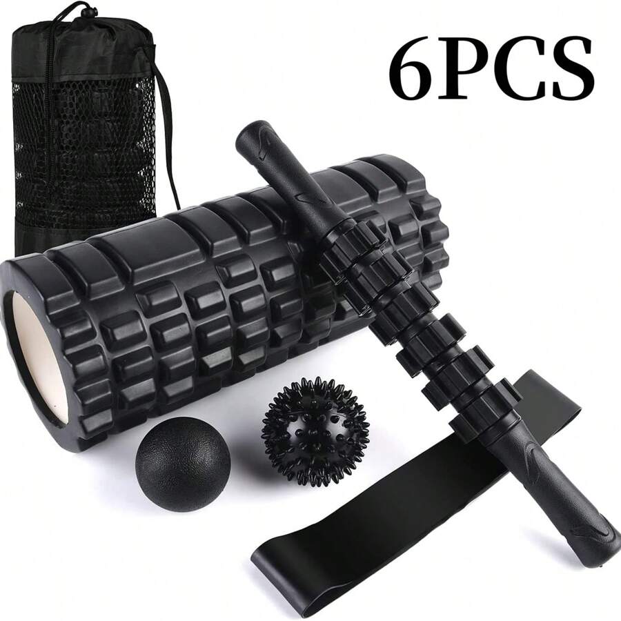 6pcs Foam Rollers Set,Deep Tissue Muscle Massage Roller For Whole Body ...