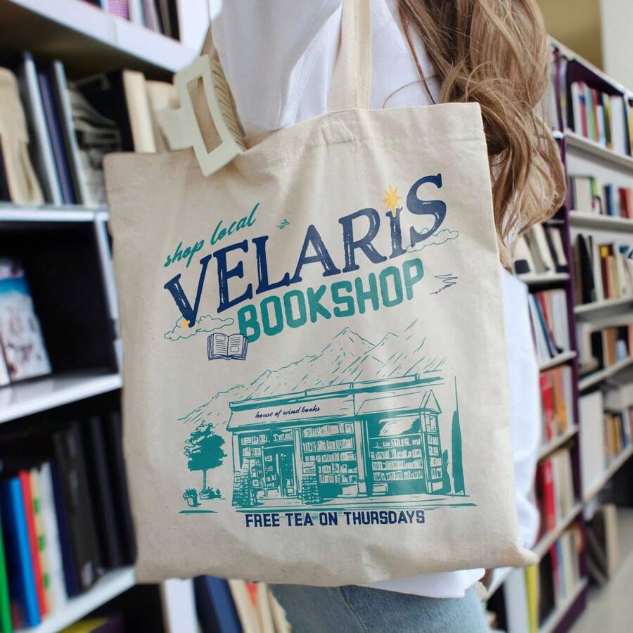 Velaris Book Store Tote Bag | ACOTAR Night Court Licensed SJM Merch ...