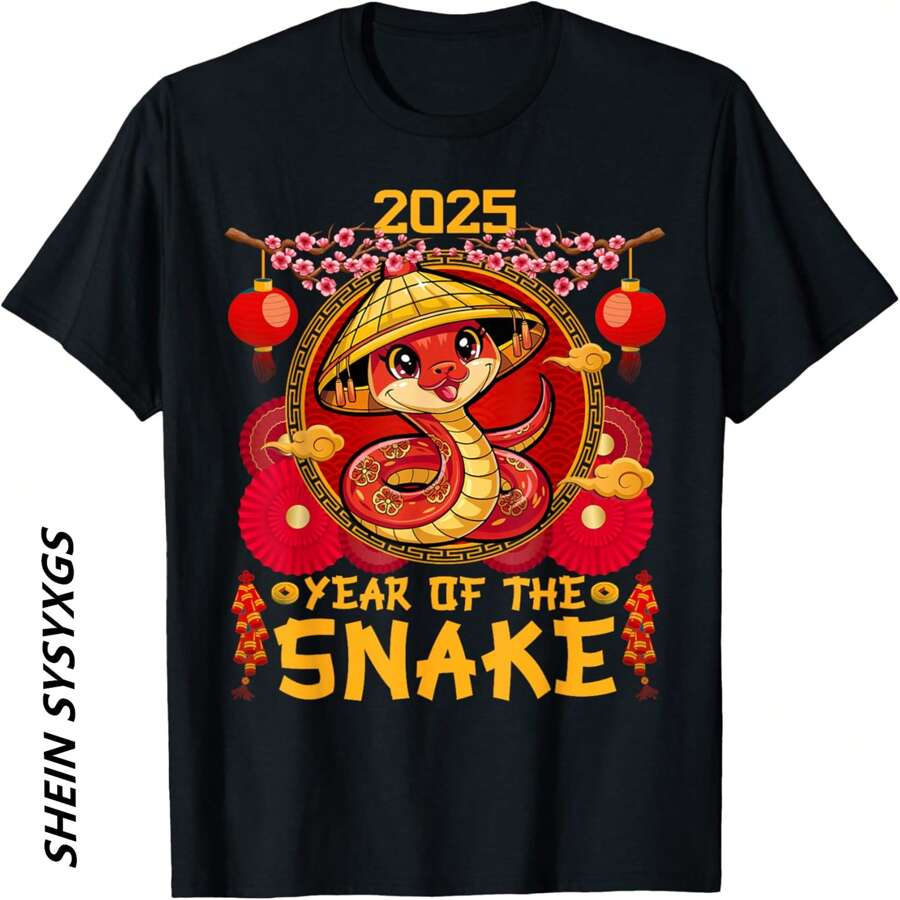 Chinese New Year Snake The Year Of The Snake 2025 T-ShirtChinese New ...