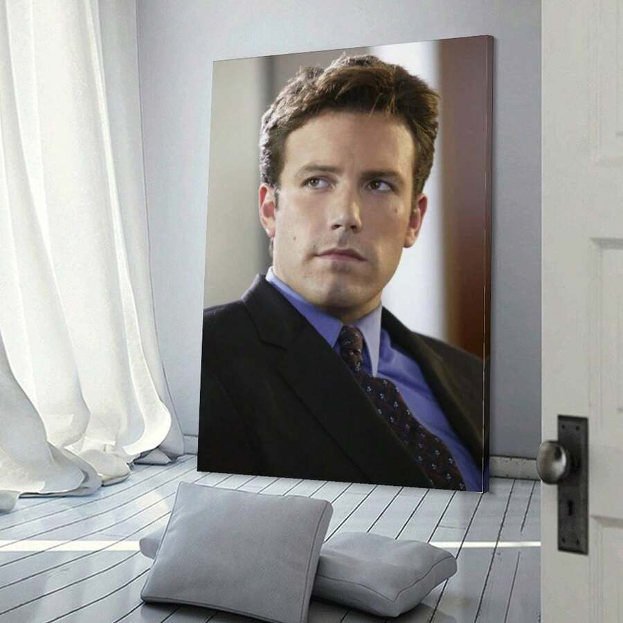 Actor Portrait Poster Ben Affleck Poster Framed Canvas Poster Built In ...