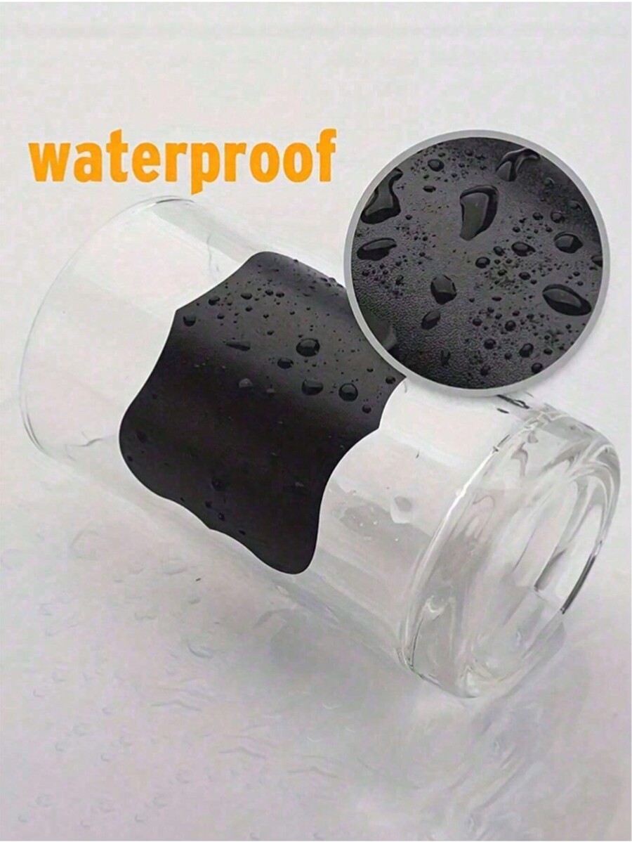 120pcs Reusable Waterproof Black Label Stickers With Wavy Pattern For ...