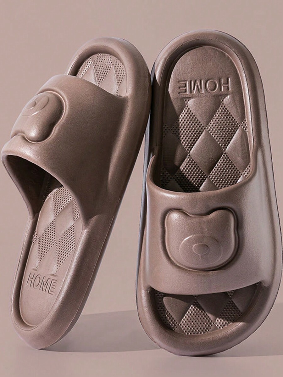 Cute Soft Bottom Squishy Slippers, Women Quiet Thick Shower Bathroom ...