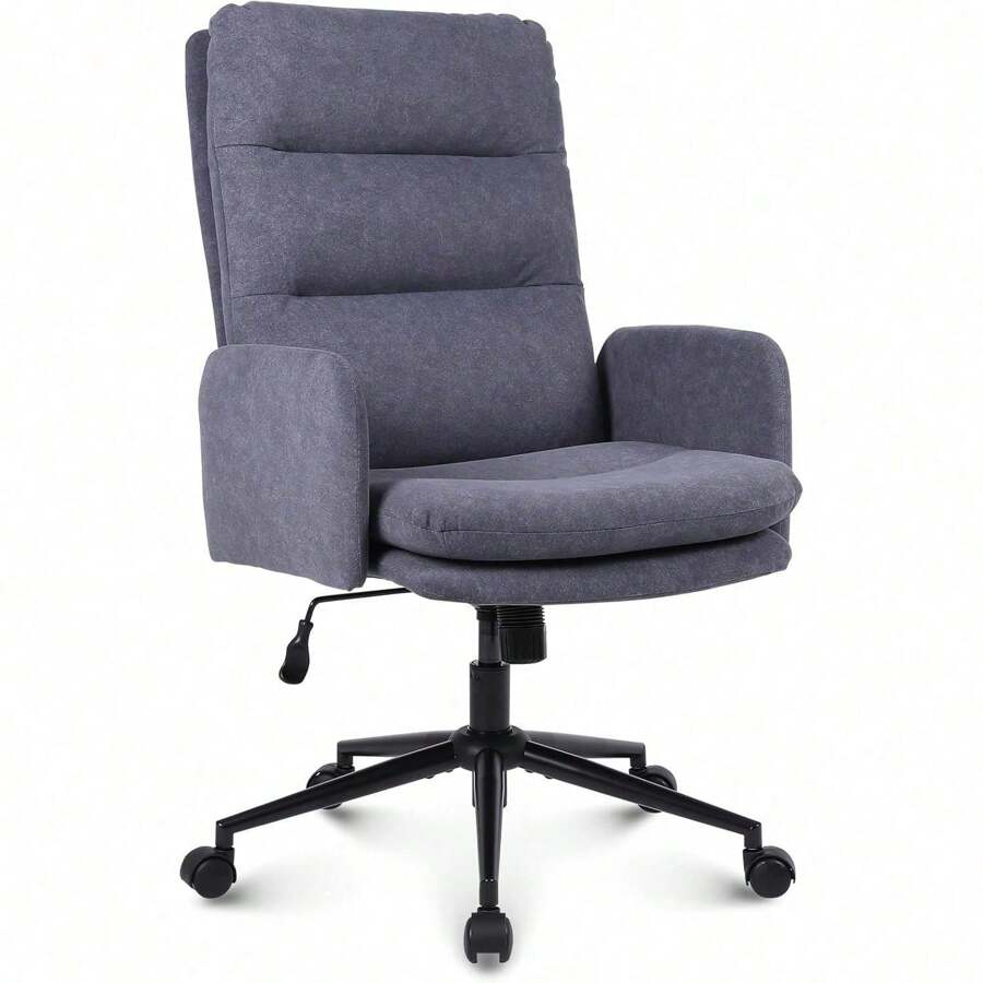Adjustable Height Home Office Chair, Modern Mid Back Computer Desk ...
