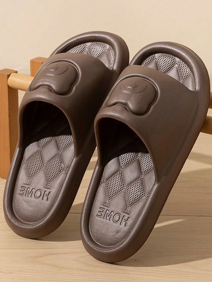 Cute Soft Bottom Squishy Slippers, Women Quiet Thick Shower Bathroom ...