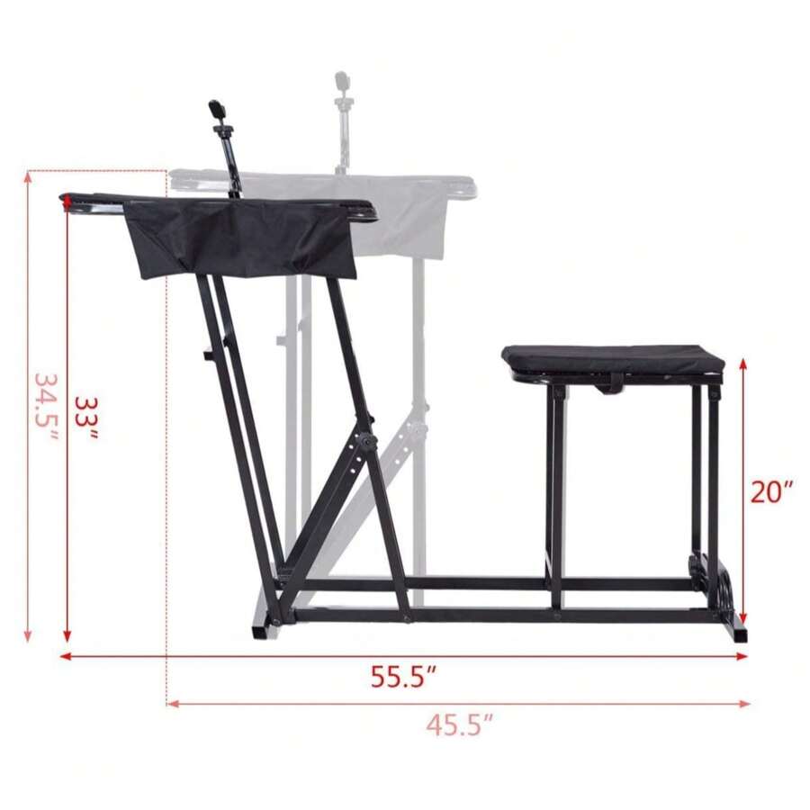 Shooting Bench, Foldable Shooting Table Seat Set With Adjustable Gun ...