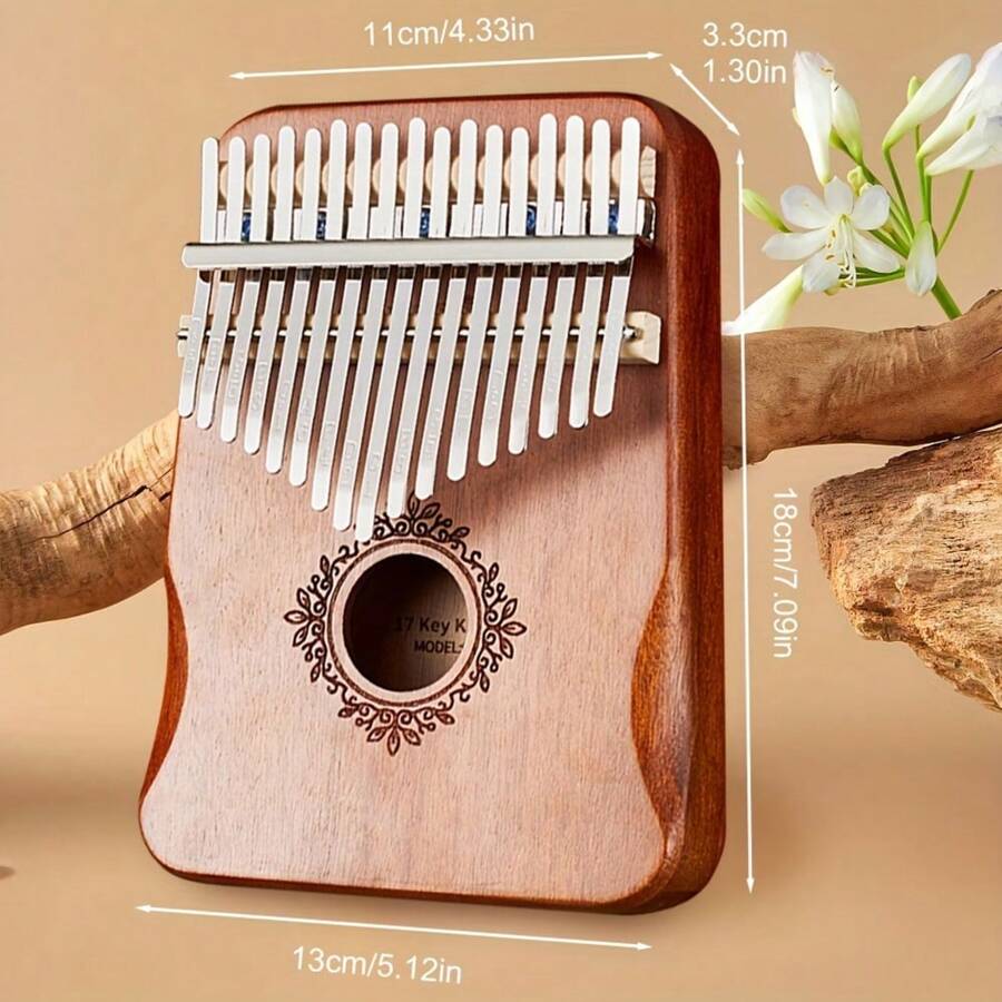 Kalimba 17 Keys Thumb Finger Piano - Mbira - Solid Wood Portable With ...
