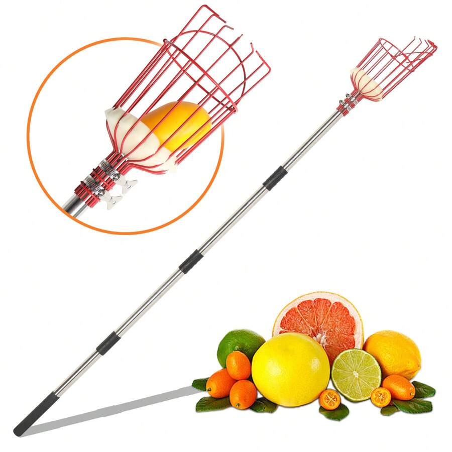 SYMCAVE 13FT Fruit Picker Tool, Stainless Steel Adjustable Fruit Picker ...