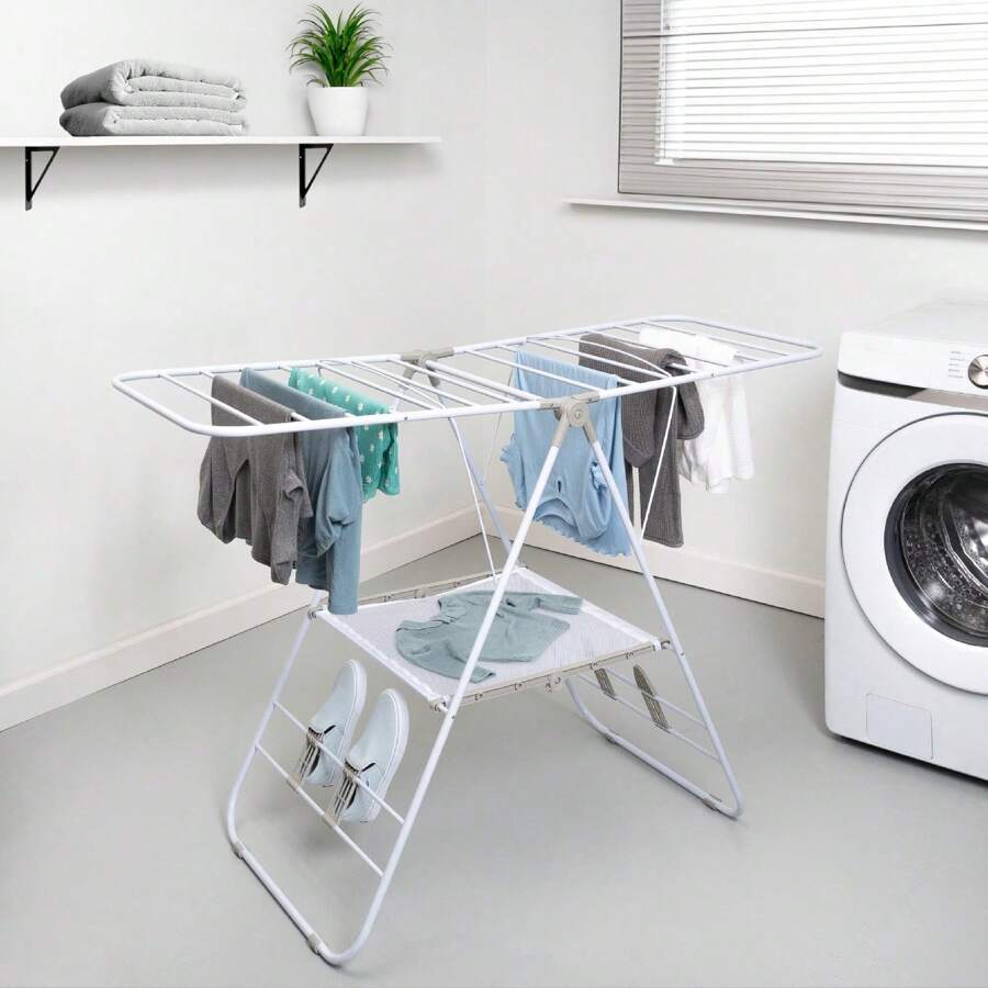 Heavy Duty Gullwing Drying Rack, White Metal | SHEIN USA