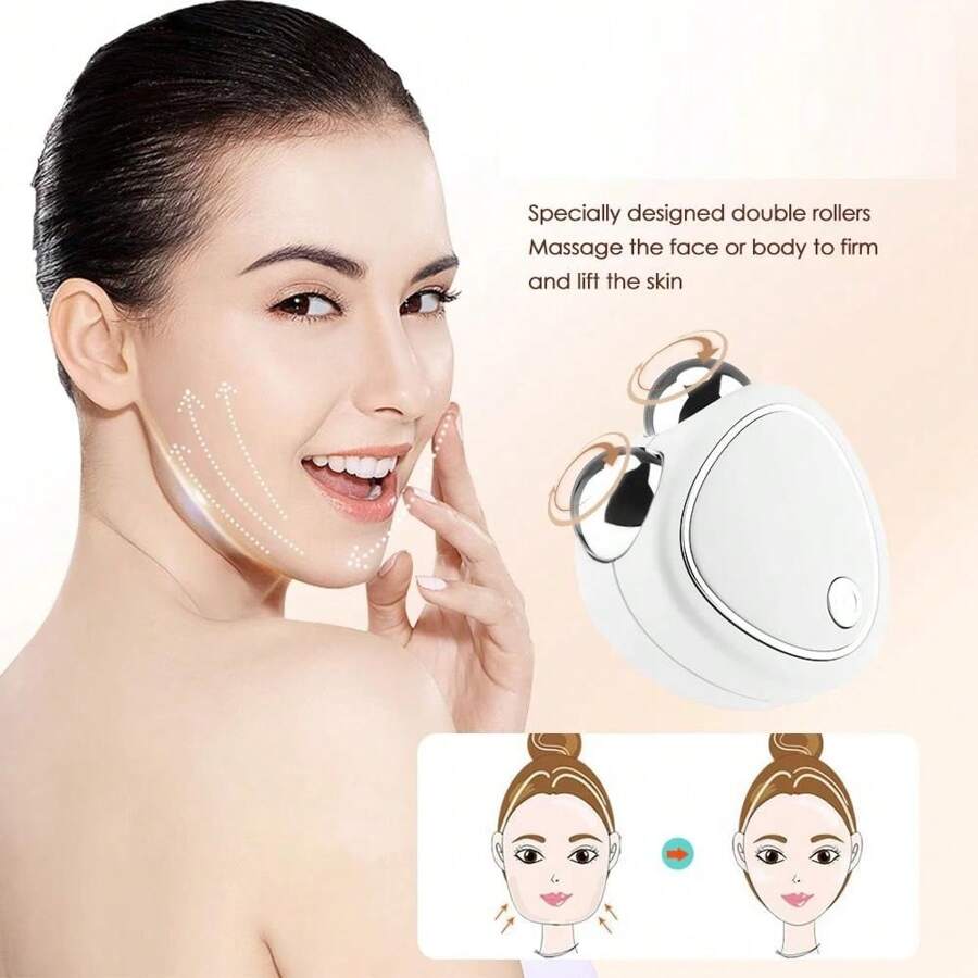 Electric Face Lift Devices EMS Microcurrent Vibration Face Lift Up Roller Skin Tightening Facial ...