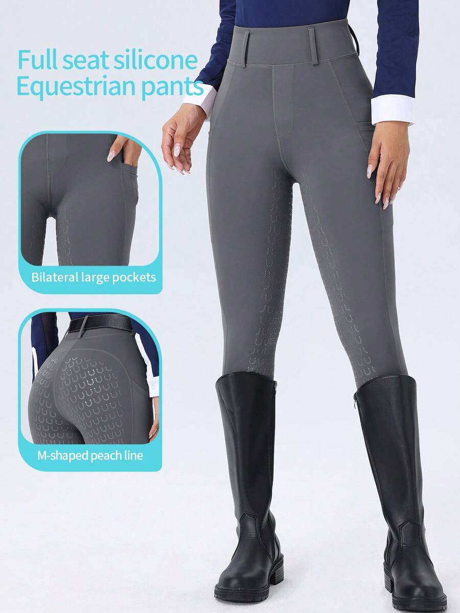 ROYALS MATTINI Women Equestrian Pants With Pockets, Silicone Grip Non ...