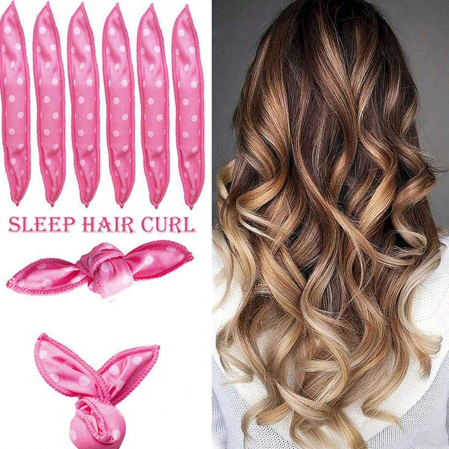 Heatless Curlers, Sleeping Soft Curlers, Nighttime Heatless Curlers ...
