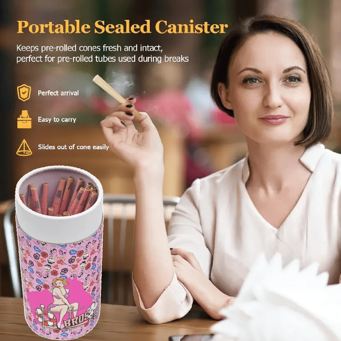 50pcs Cigarette Paper Pre-Rolled Cone And Cigarette Paper With Flared ...