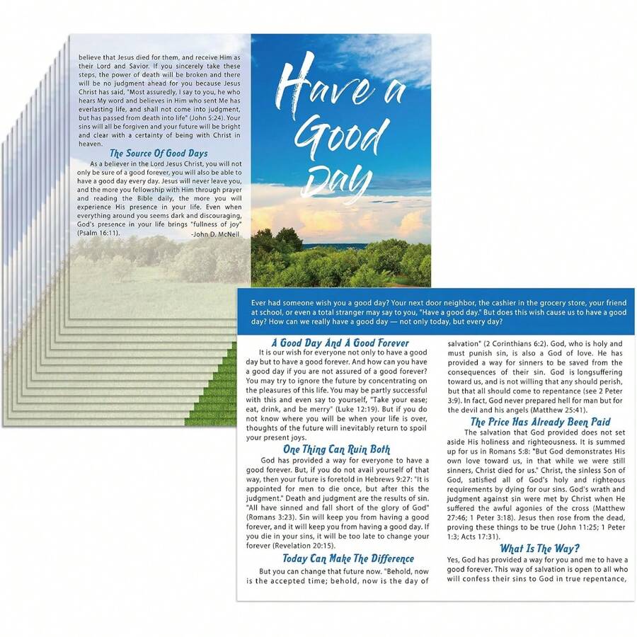 300 Pcs Gospel Tract Card Salvation Cards Plan Cards Bible Tracts ...