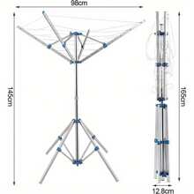 Rotary Washing Line 4 Arms 16m Portable Washing Line With 4 Stable Legs ...