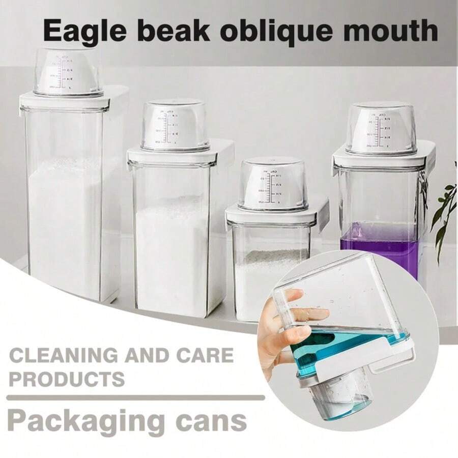 2300Ml Airtight Laundry Detergent Powder Storage Box Container With ...