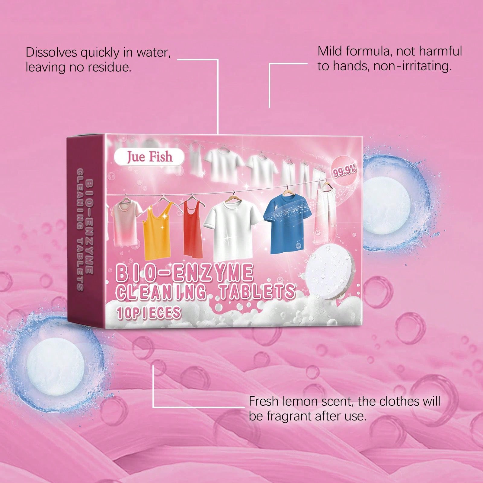 Biological Enzyme Laundry Detergent Sheets, Effective For Removing ...