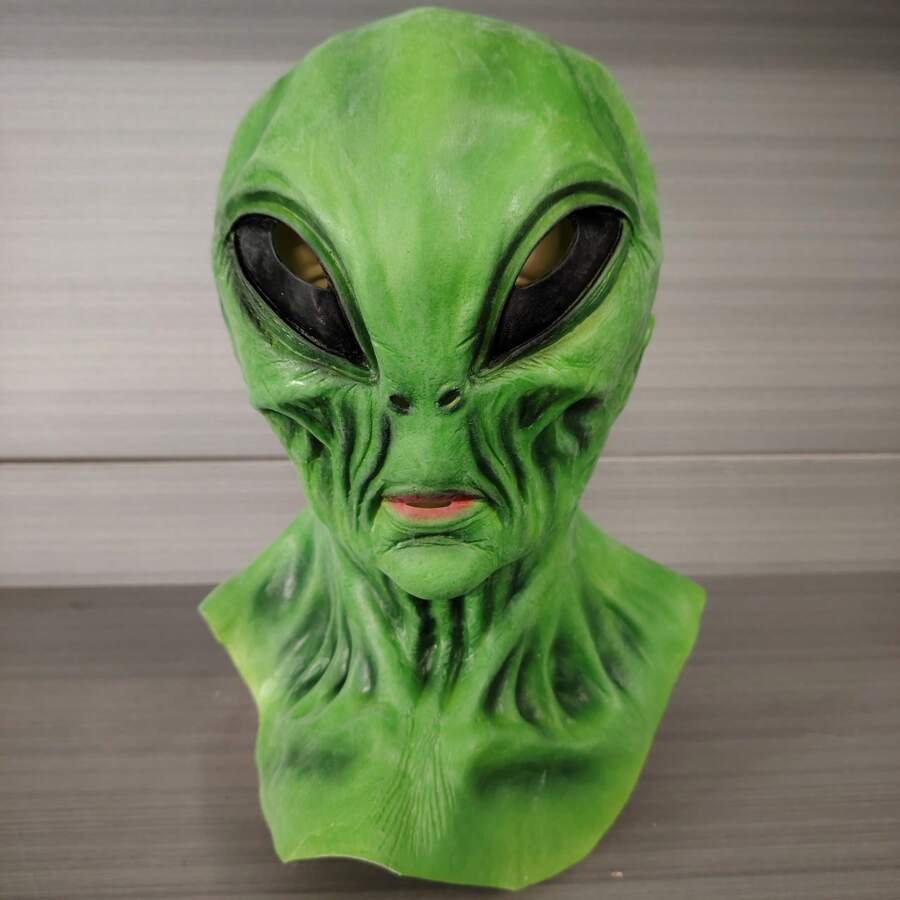 1pc Alien Latex Mask, Horror Disguise For Halloween, Holiday Party ...