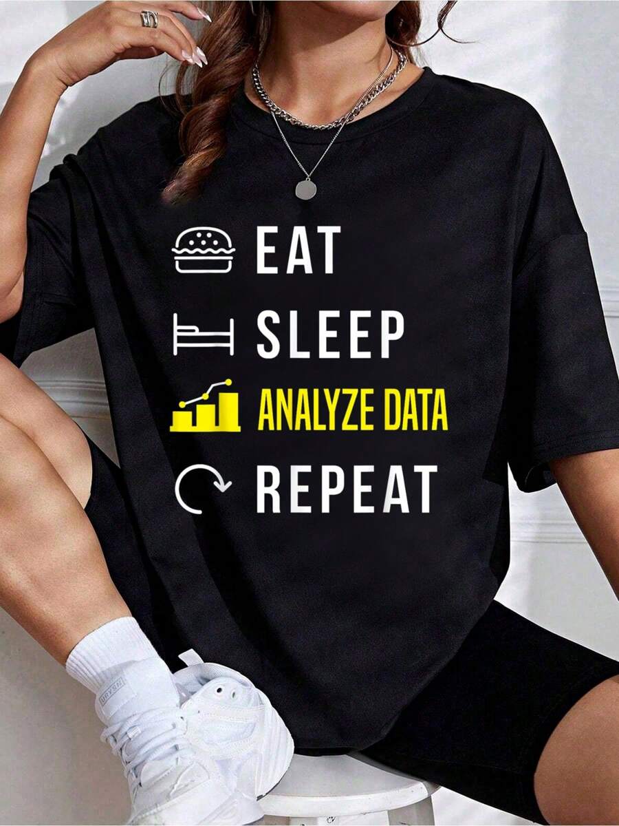 Data Analytics Data Engineering For A Data Scientists T-Shirt | SHEIN USA
