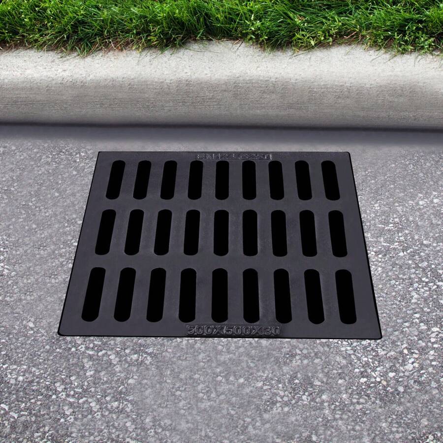 Cast Iron Sewer Grate Drain Catch Basin Cover Strainers Trench Drainage ...