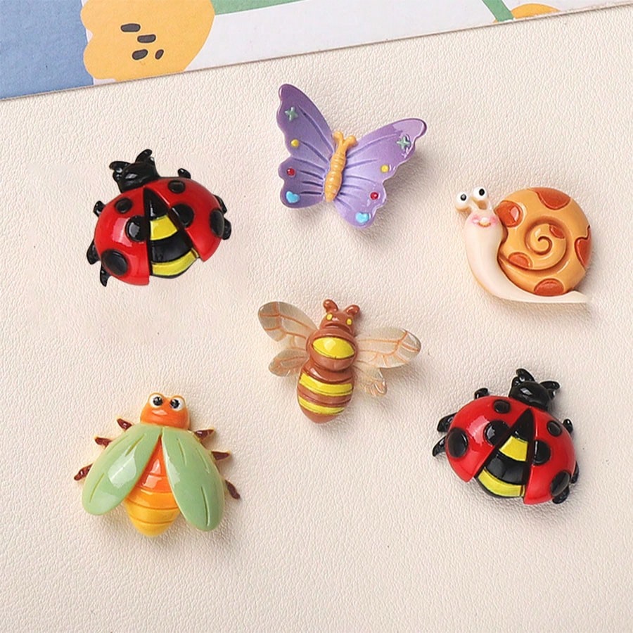 12pcs/6pcs Cartoon Flower & Insect Fridge Magnets, Cute Decorative ...