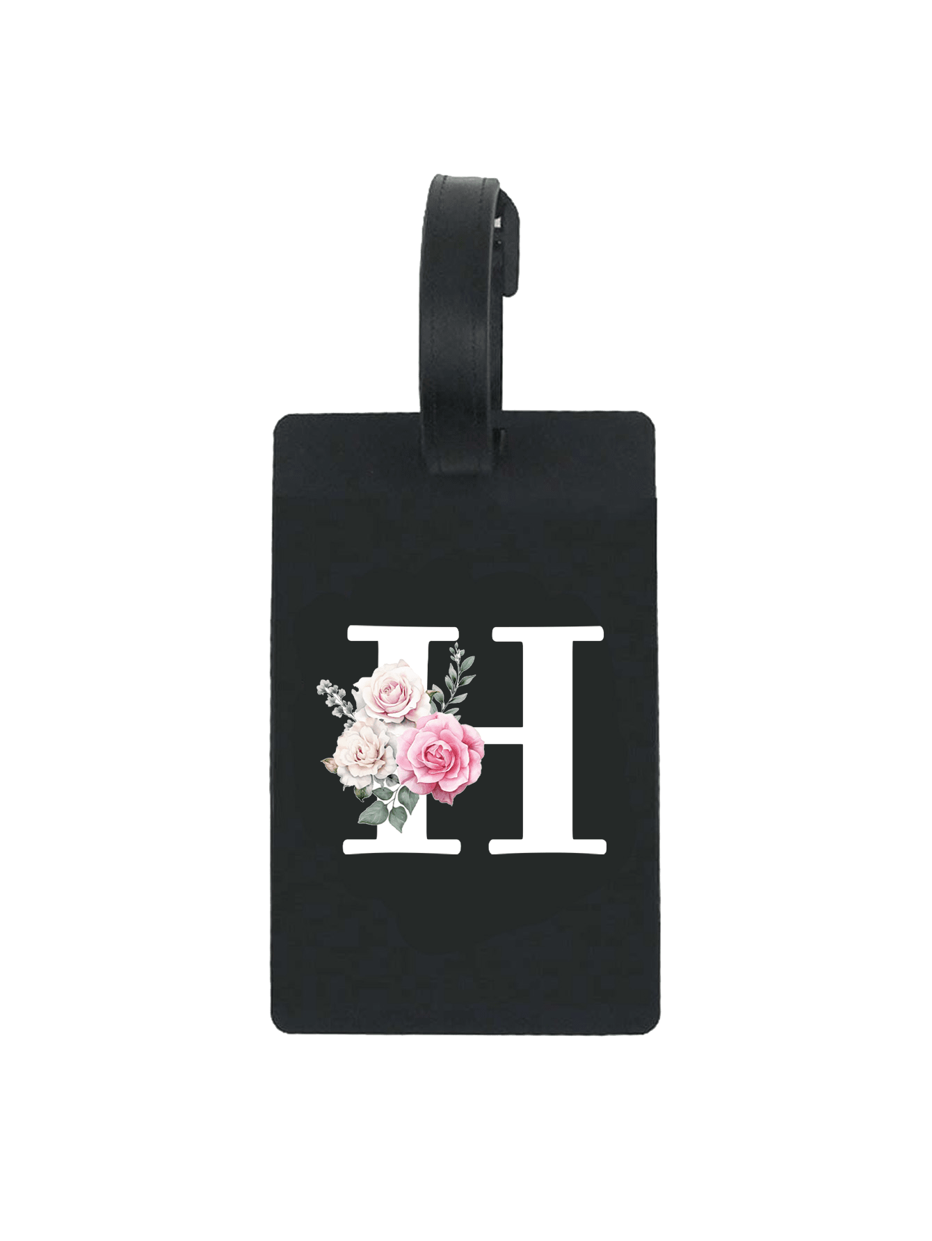 Unisex Floral And Initial Patterns Luggage Tag Pvc Luggage Name Tag ...