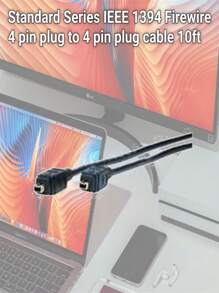Standard Series IEEE 1394 Firewire 4 Pin Plug To 4 Pin Plug Cable 10ft ...