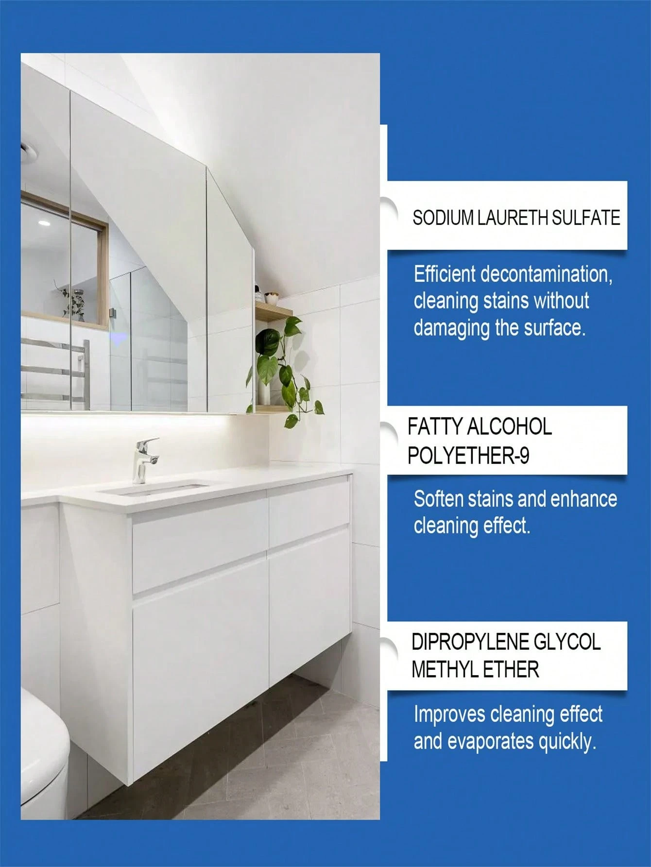 Bathroom Cleaner - Removes Water Stains, Dirt, And Limescale, Surface ...