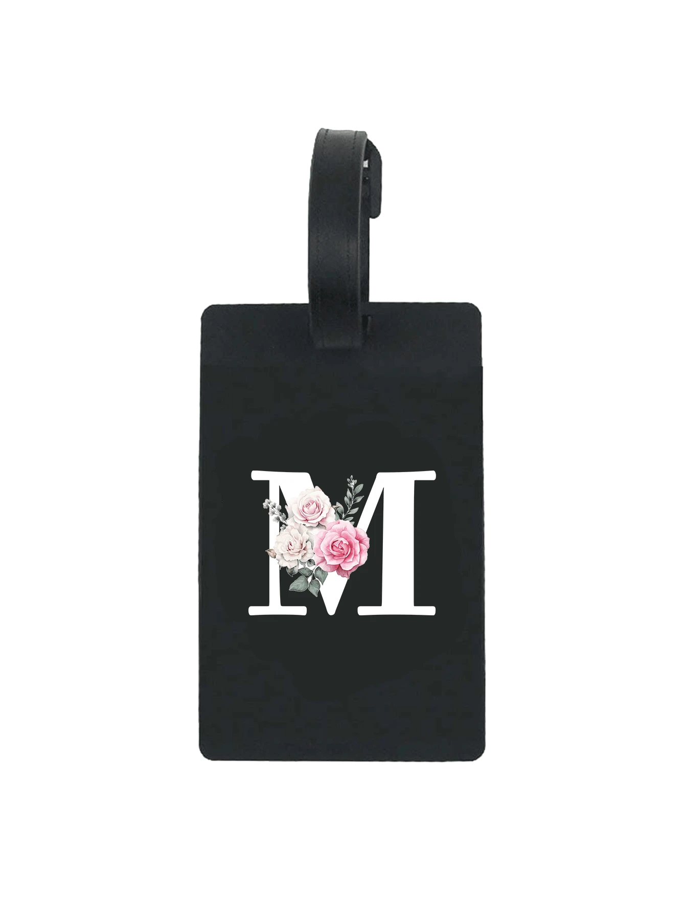 Unisex Floral And Initial Patterns Luggage Tag Pvc Luggage Name Tag ...