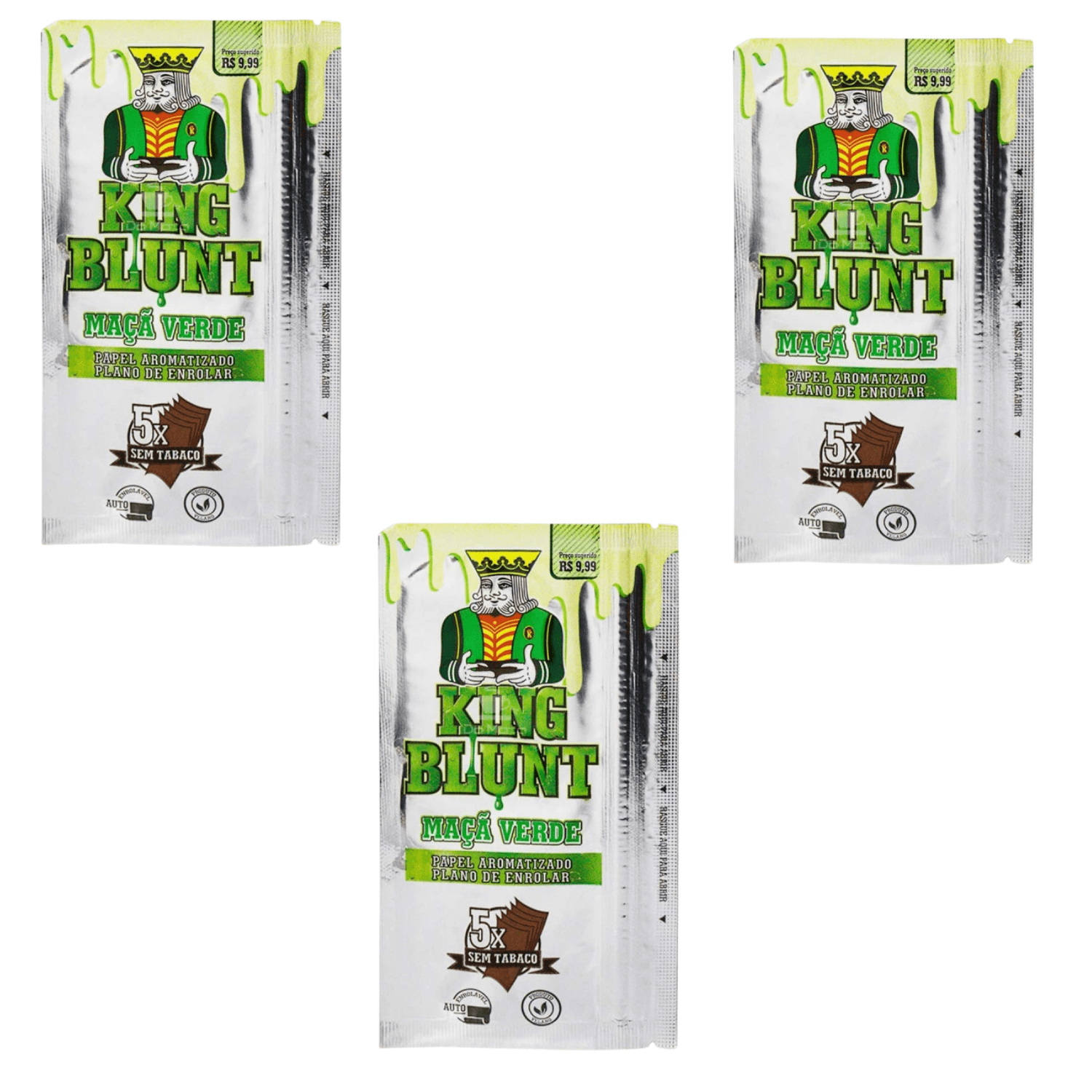 Kit com 3 Sedas Saborizadas Blunts King Paper - Sabores Variados ...