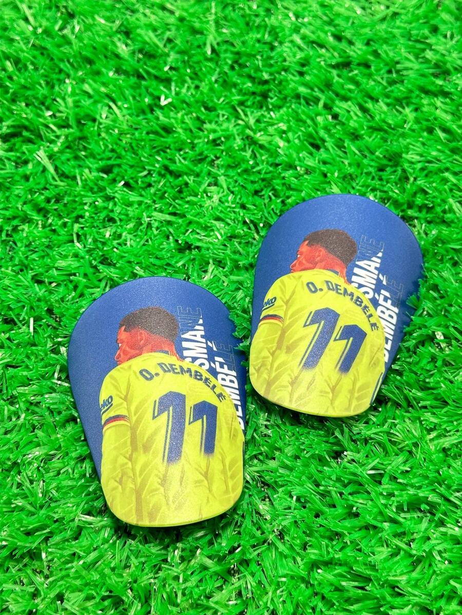 1 Pair 10*6cm Elastic Football Shin Guards With Rounded Corners ...