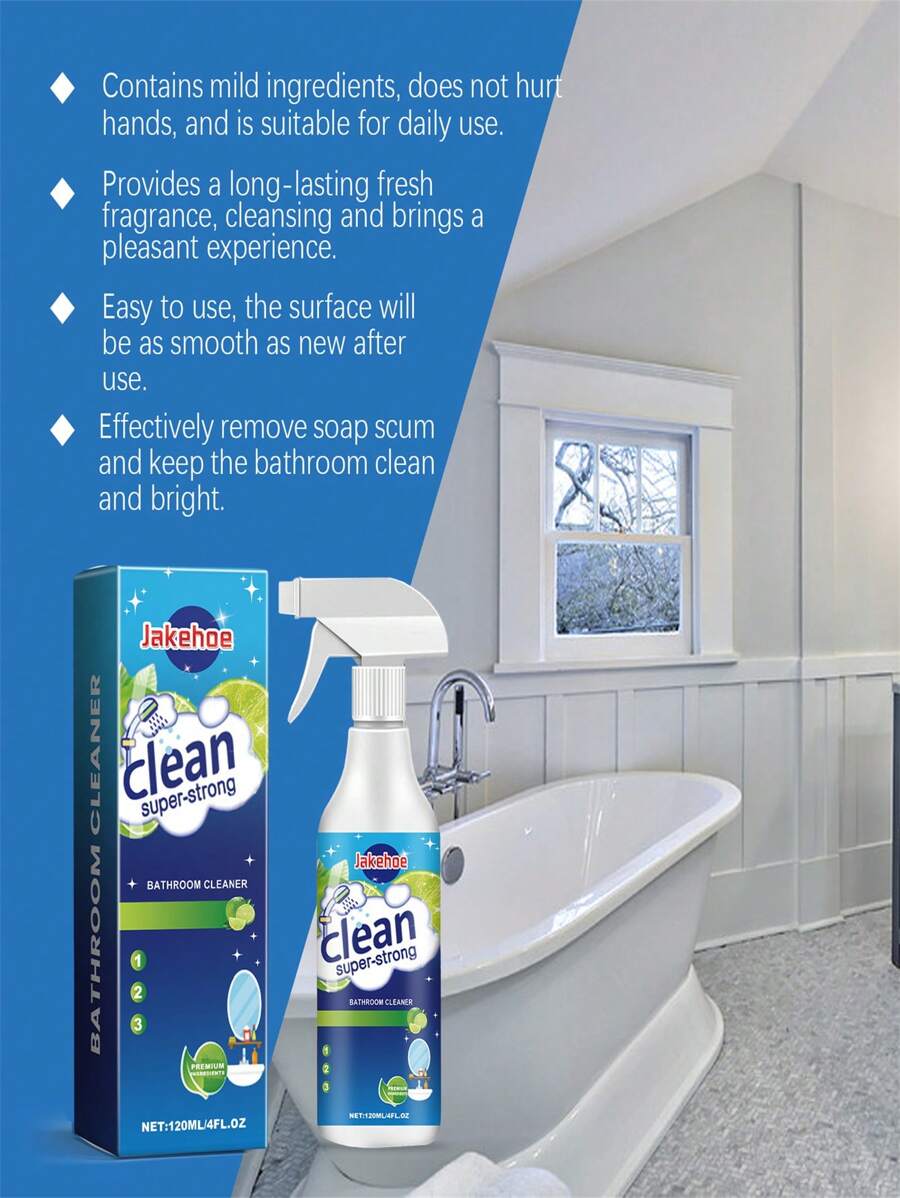 Bathroom Cleaner - Removes Water Stains, Dirt, And Limescale, Surface ...