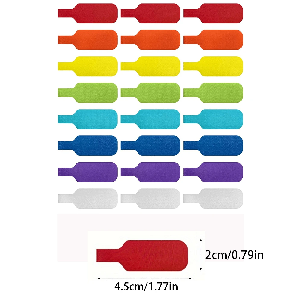 24pcs Colorful Writeable Cable Labels - Wire Tags For Organization And ...