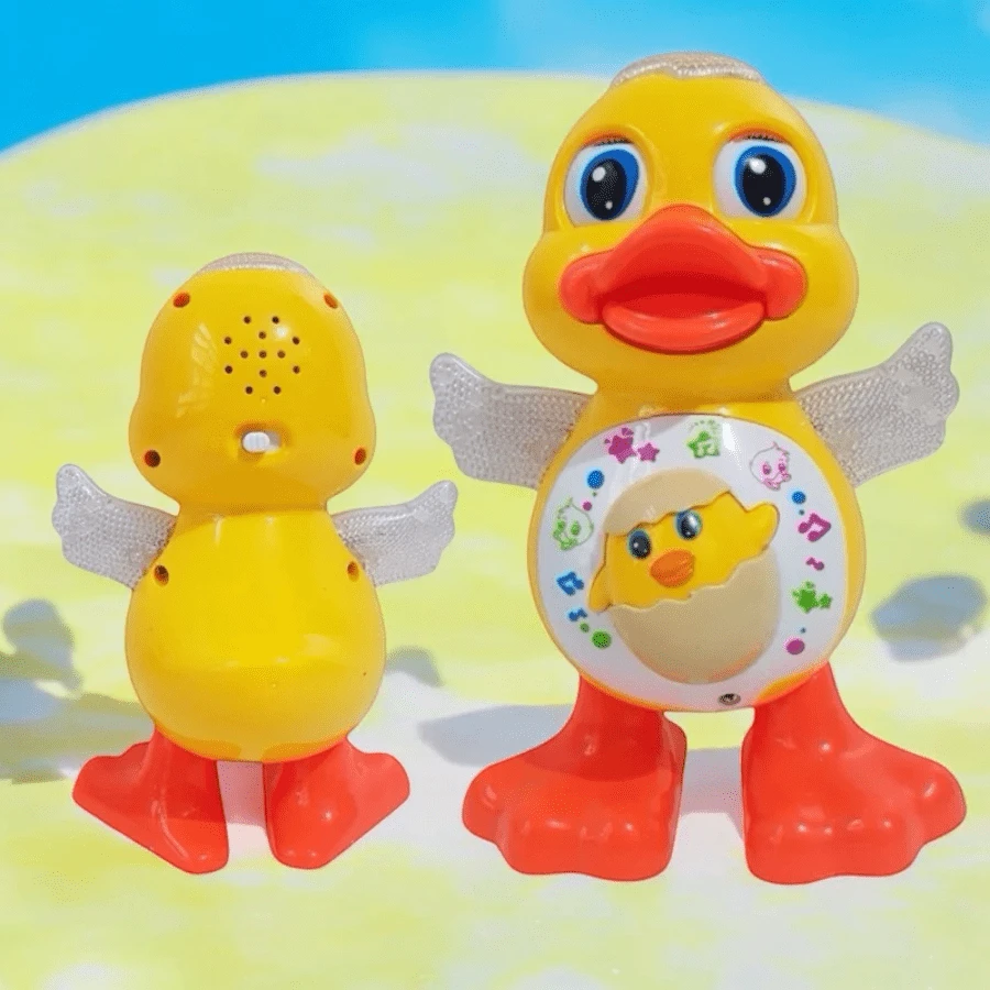 Brinquedo Pato Patinho Dançante Musical Dança Anda Mexe com Luz E Som ...
