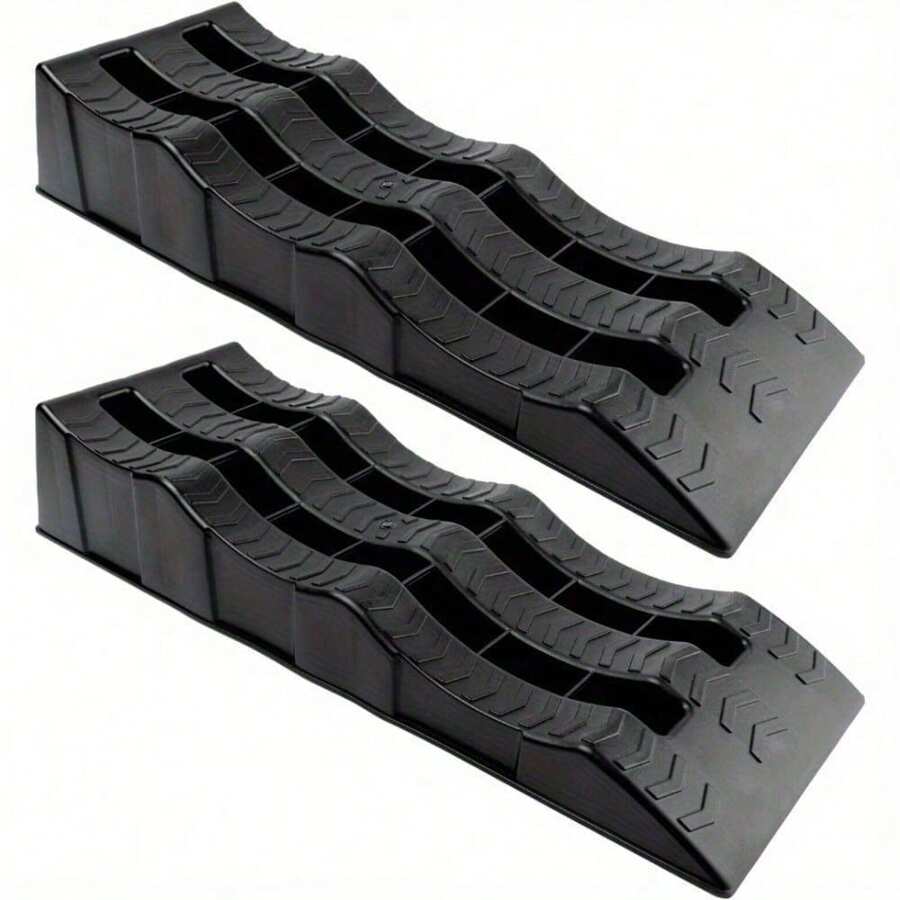 2PCS Car Ramps 4 Ton Plastic Kerb Ramps Wavy Ramp Car Ramps Heavy Duty ...