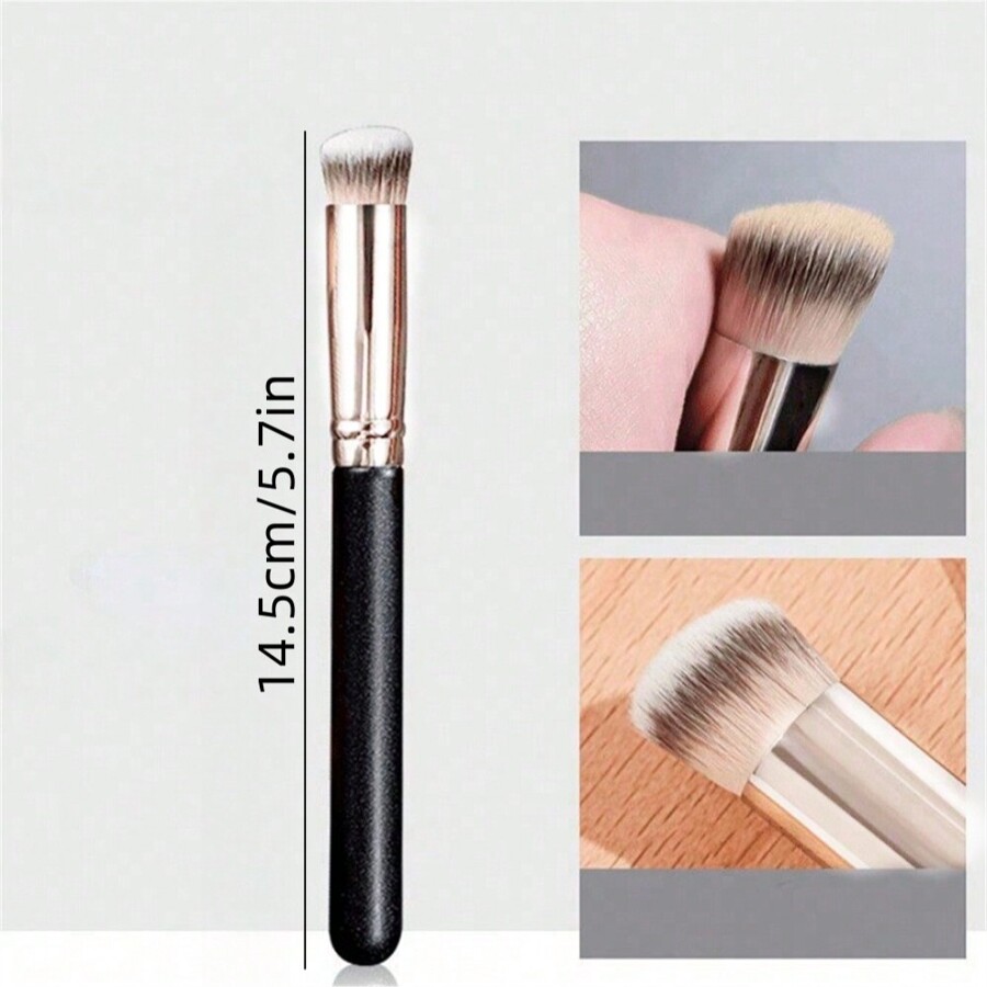 1 pieza Brocha de maquillaje correctora con tono rosado, Brocha Kabuki de alta calidad para ...