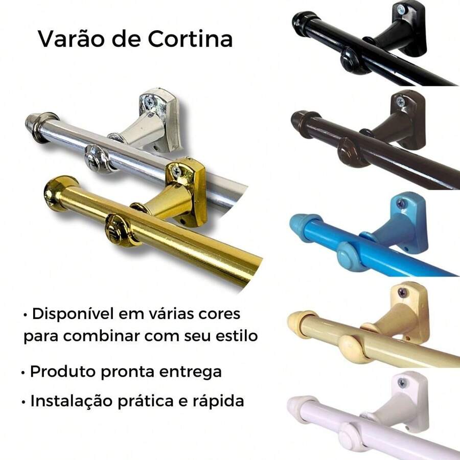 Simple Curtain Rod 3 Meters 19mm Bedroom Living Room Ready To Install ...