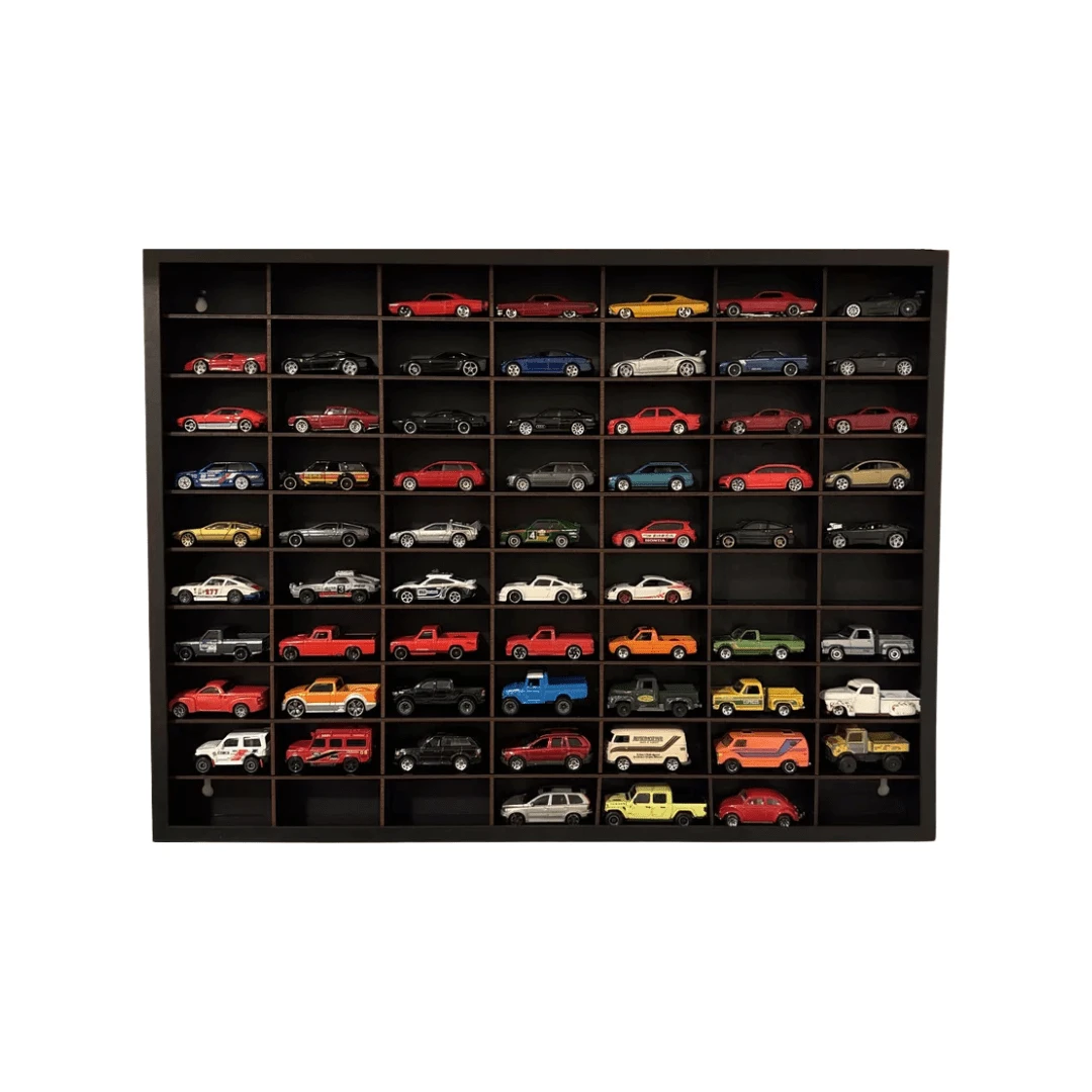 Car Display Stand For 70 Cars Painted MDF Black Shelf | SHEIN USA